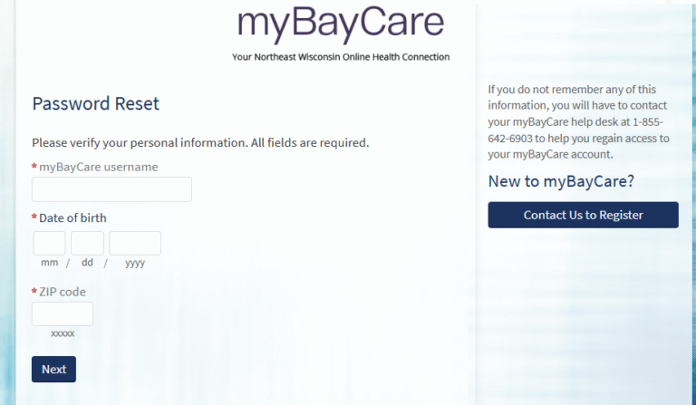 How to Recover Your myBayCare Password - MyBaycare